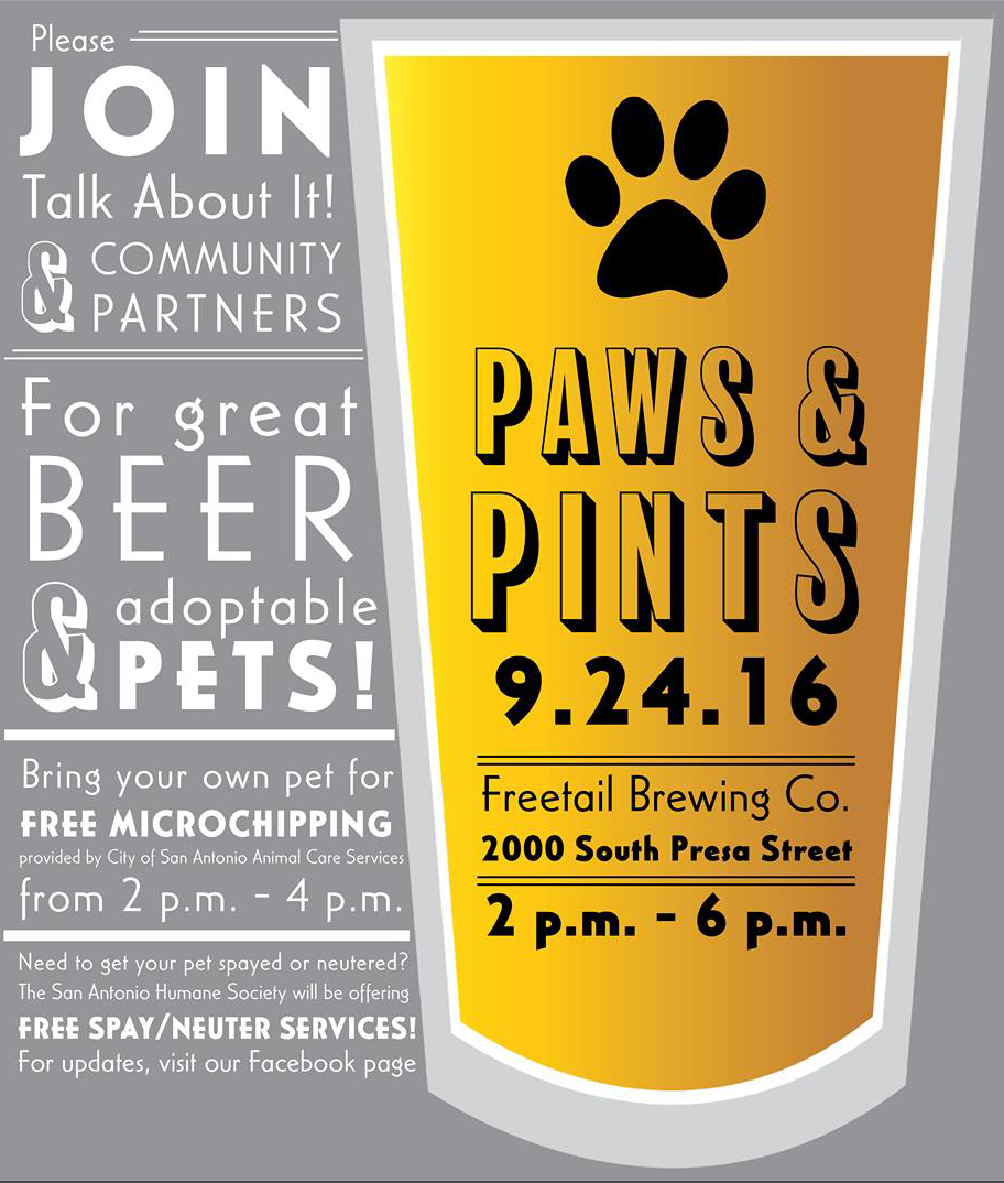 Paws and Pints - Animal Defense League of Texas - San Antonio | Animal ...